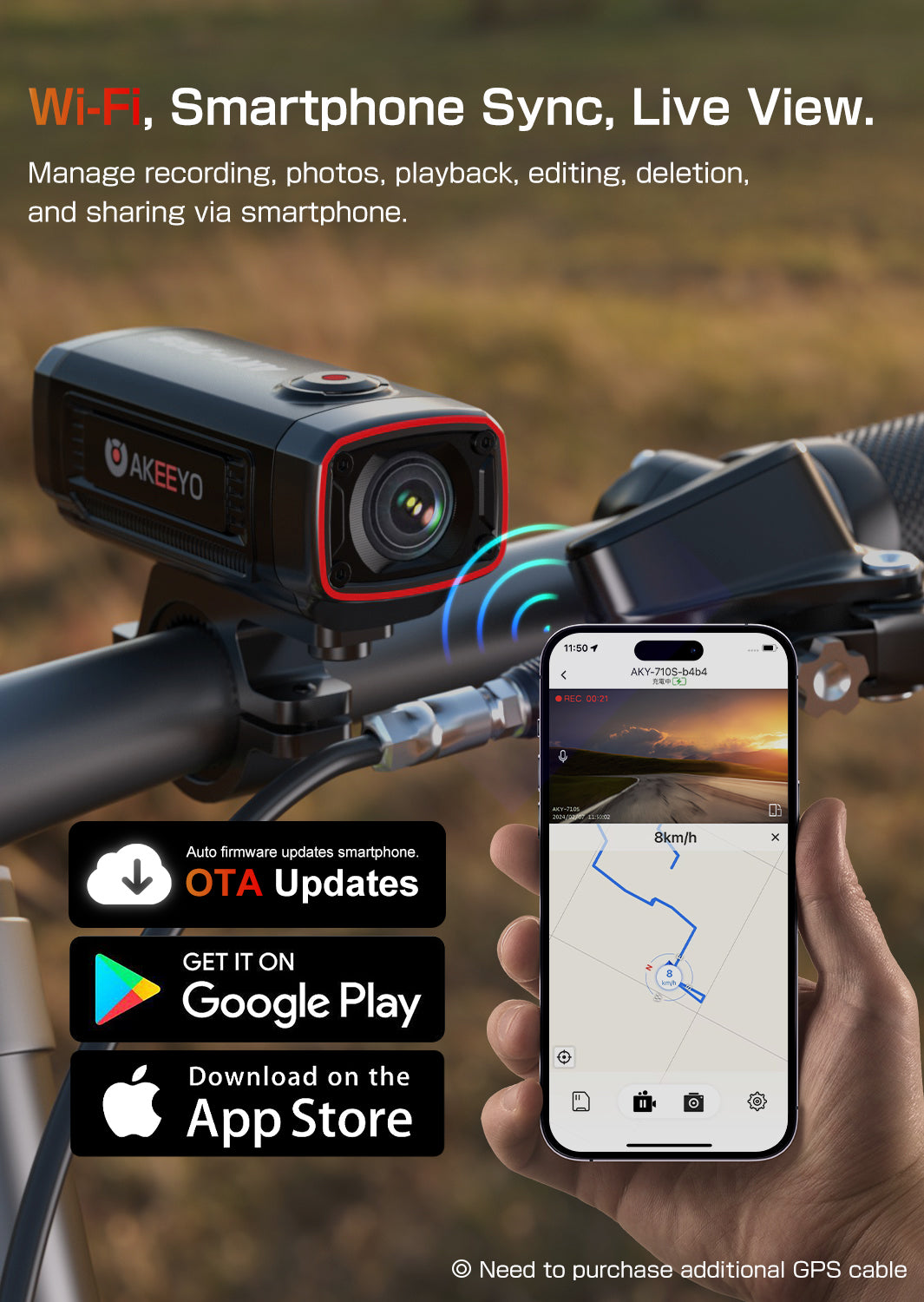 4K UHD Motorcycle Dash Cam｜AKY-710S – AKEEYO Global